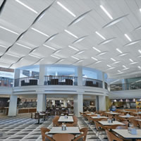 Metal Ceiling Makes Waves at Student Center -- Spaces4Learning